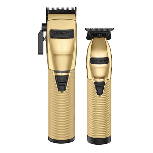 BaBylissPRO LimitedFX Gold Clipper and Outliner Trimmer Duo Home Hairdresser
